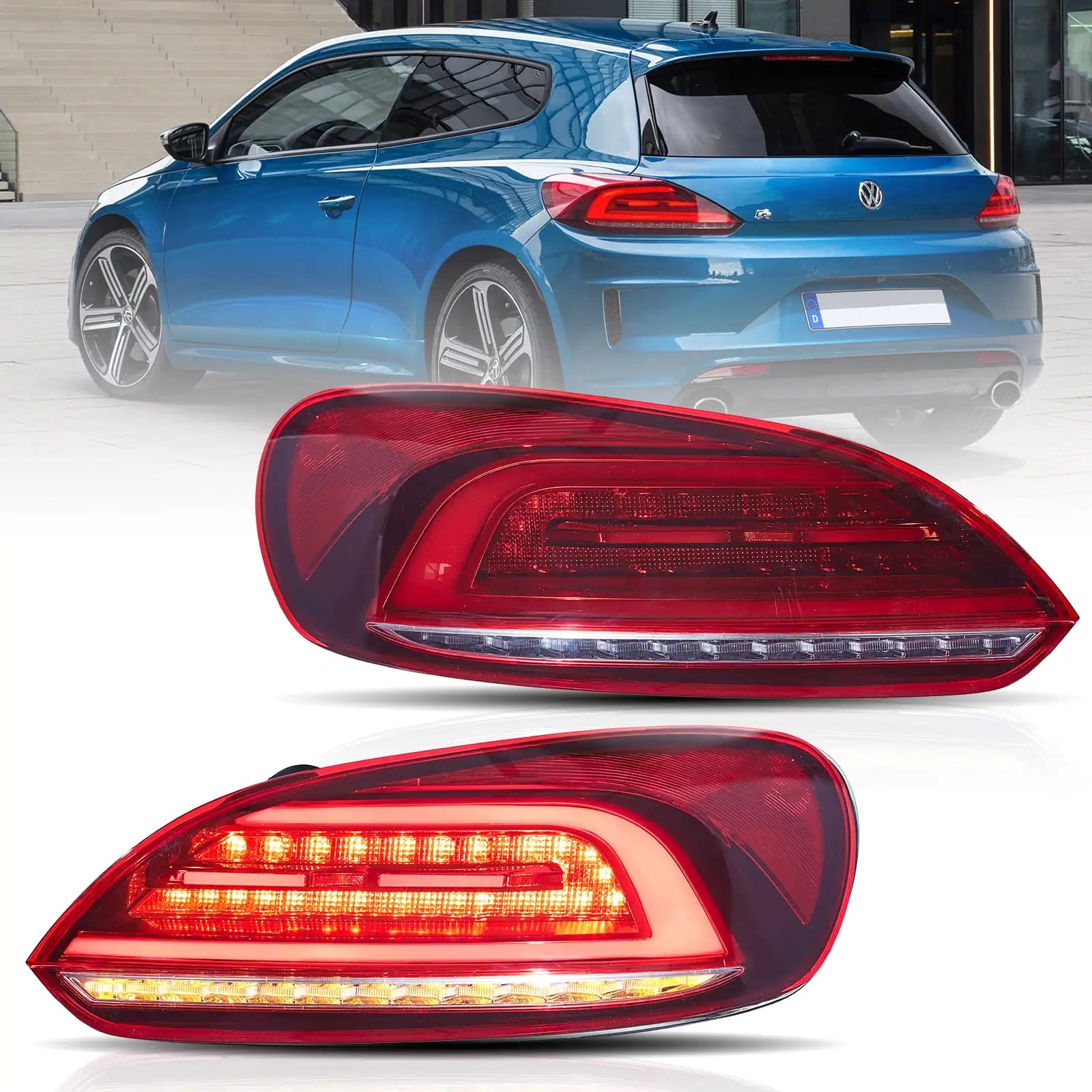 2 VW Scirocco 08-14 LED LTI rear lights - Red - Dynamic Animation ...