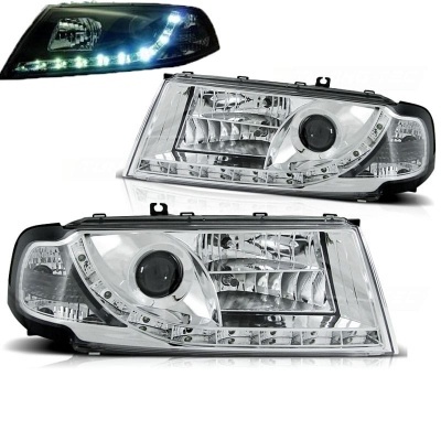 Skoda Octavia 1 devil eyes LED headlights - 00-10 - Chrome ...